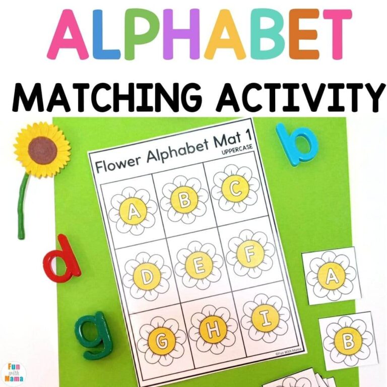Flower Alphabet Matching Activity