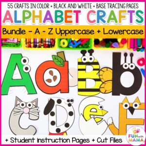 Lowercase Alphabet Crafts A-Z Bundle Version 2