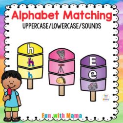 Alphabet Matching Popsicles