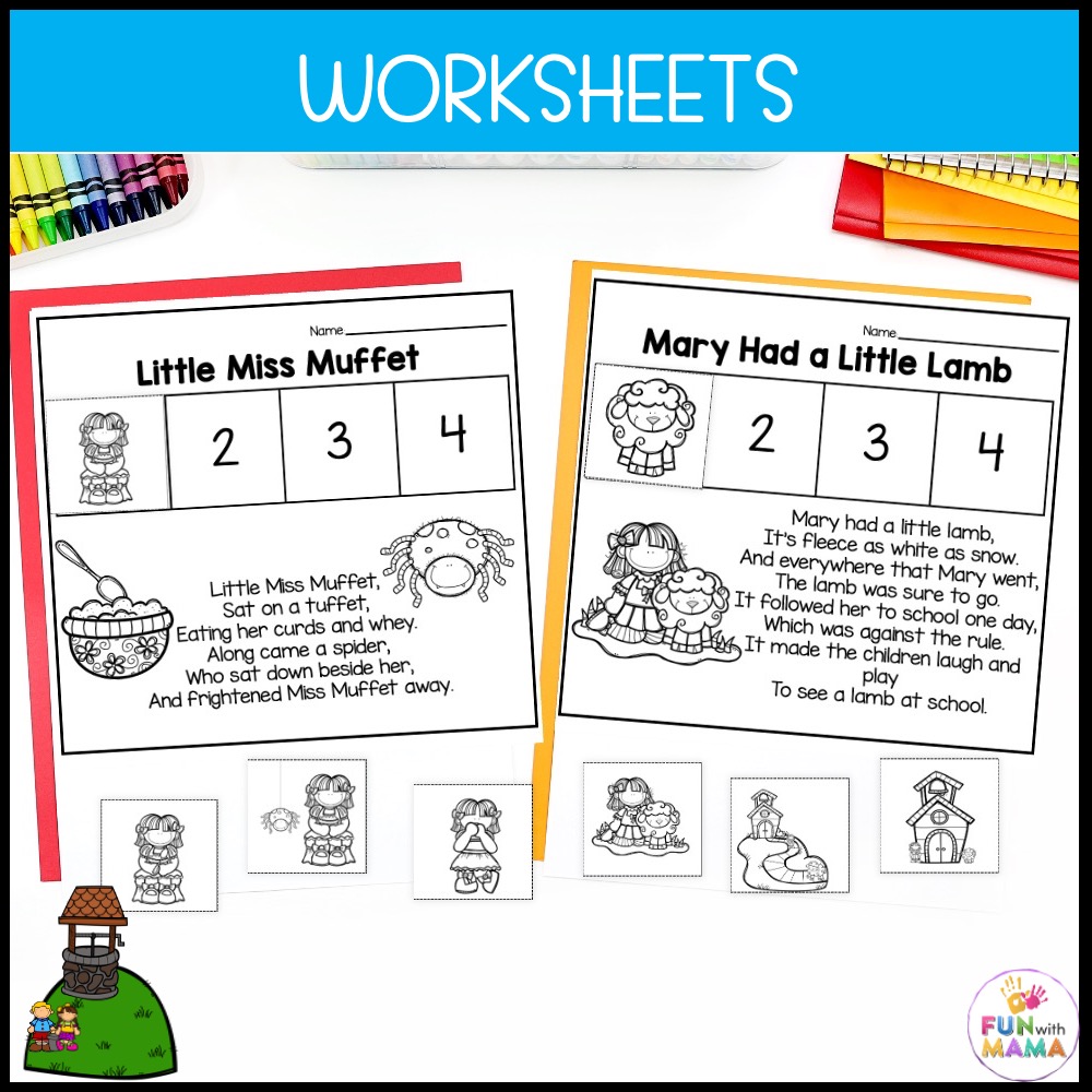 Nursery Rhymes Activities – Sequencing Worksheets + Activities