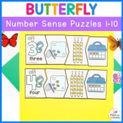 Butterfly Number Sense Puzzles