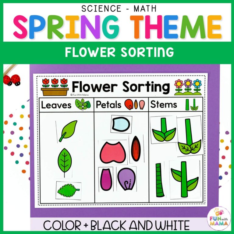 Flower Sorting Activity