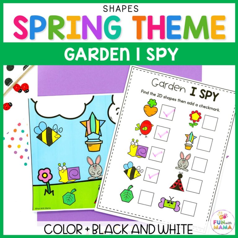 Spring Garden I Spy Shapes