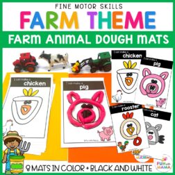 Farm Animal Play Dough Mats