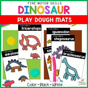 Dinosaur Play Dough Mats