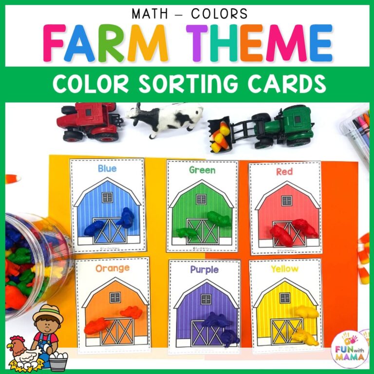 Farm Barn Color Sorting Cards