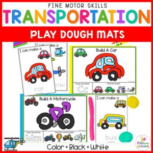 Transportation Play Dough Mats
