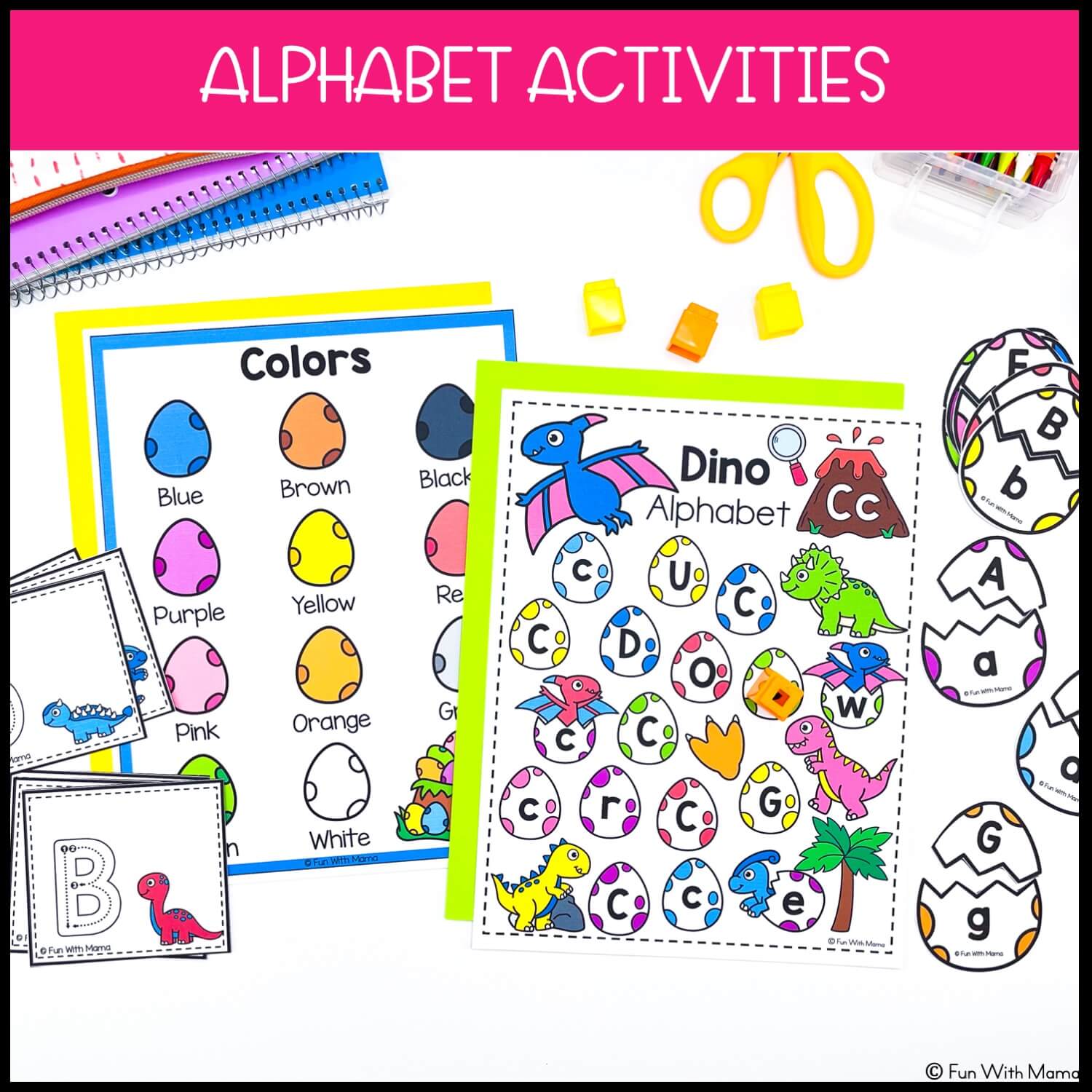 Dinosaur Centers, Activities + Worksheets