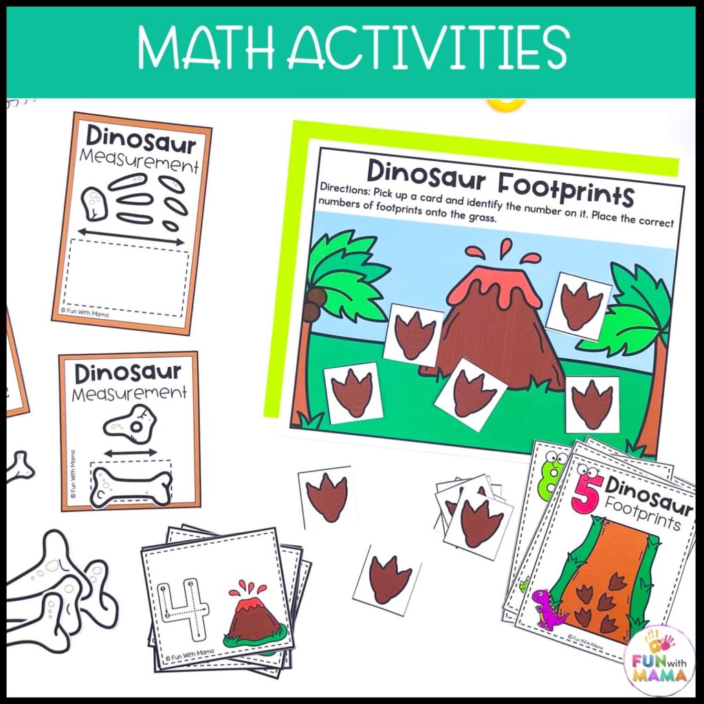 Dinosaur Centers, Activities + Worksheets