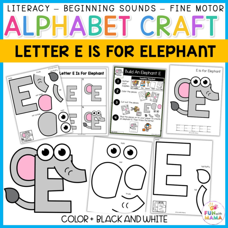Letter E is for Elephant craft