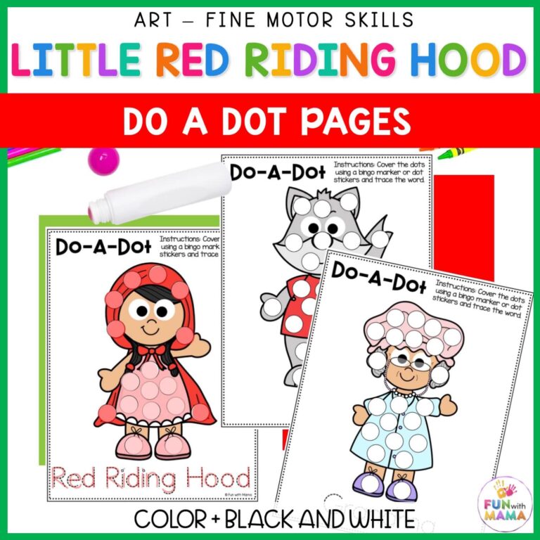 Little Red Riding Hood Dot Marker Pages