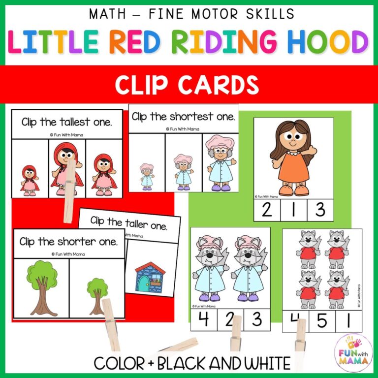 Little Red Riding Hood Clip Cards