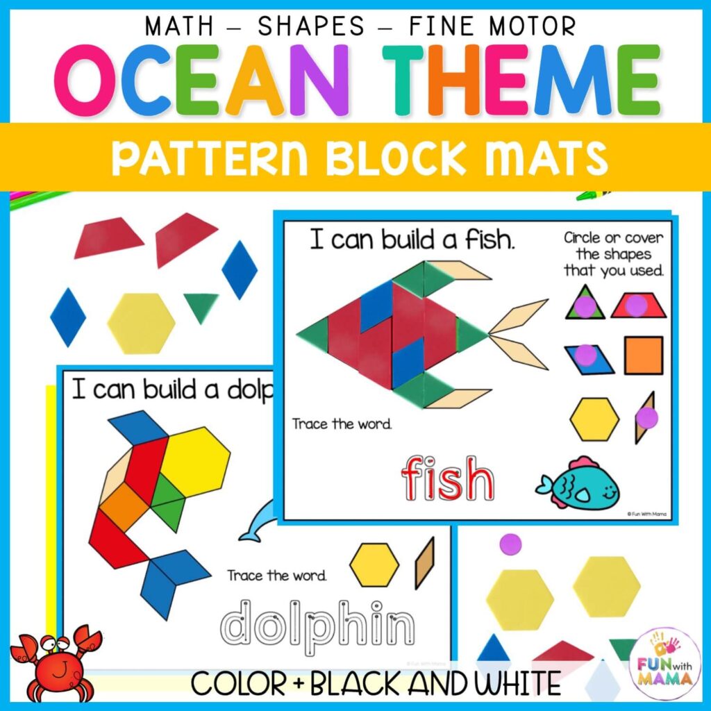 Ocean Pattern Block Mats