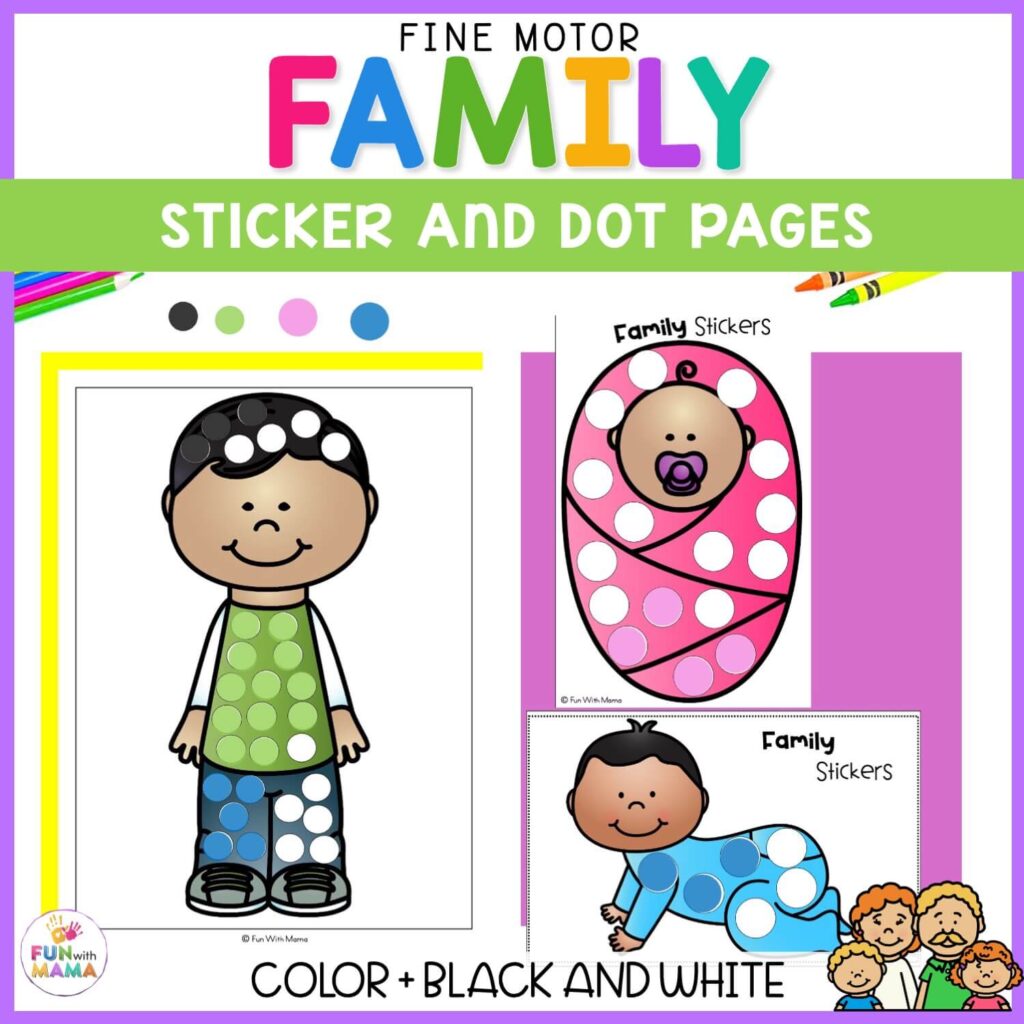Family Sticker Dot Pages