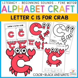 Letter c is for crab craft