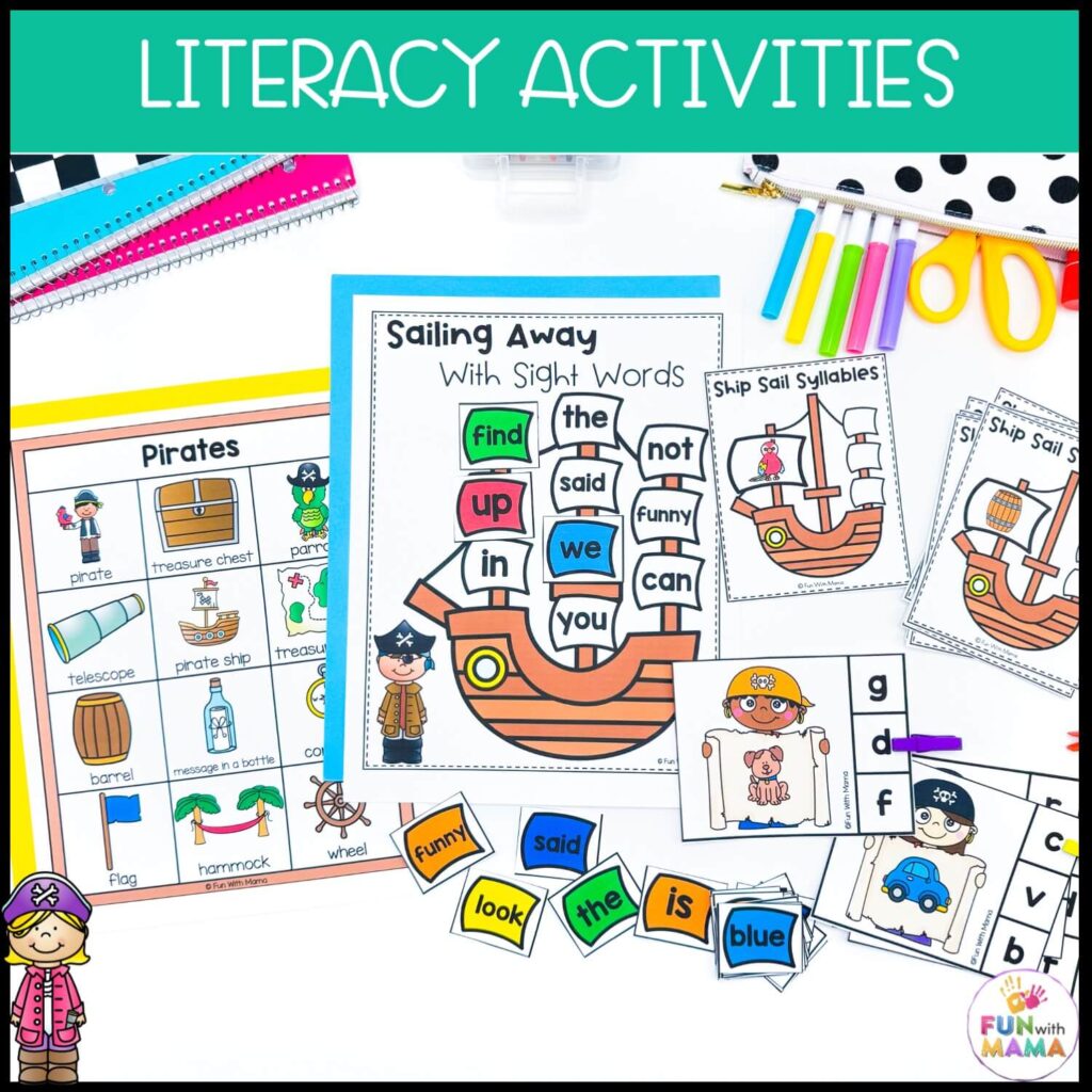 Pirate Activities + Worksheets