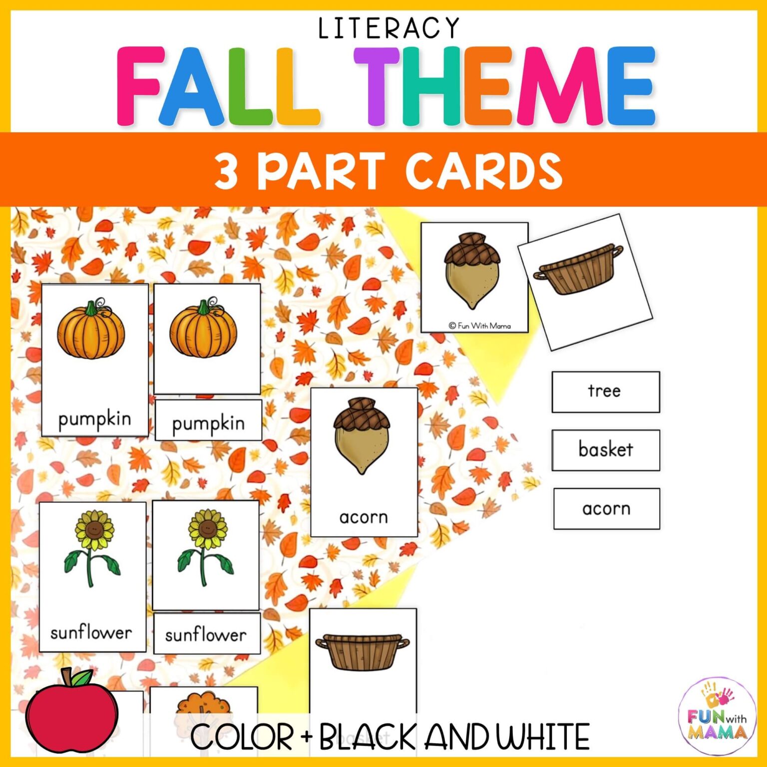 Fall 3 Part Cards
