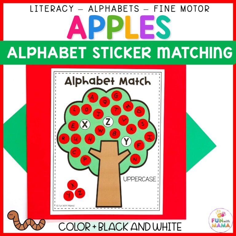 Apple Alphabet Sticker Matching