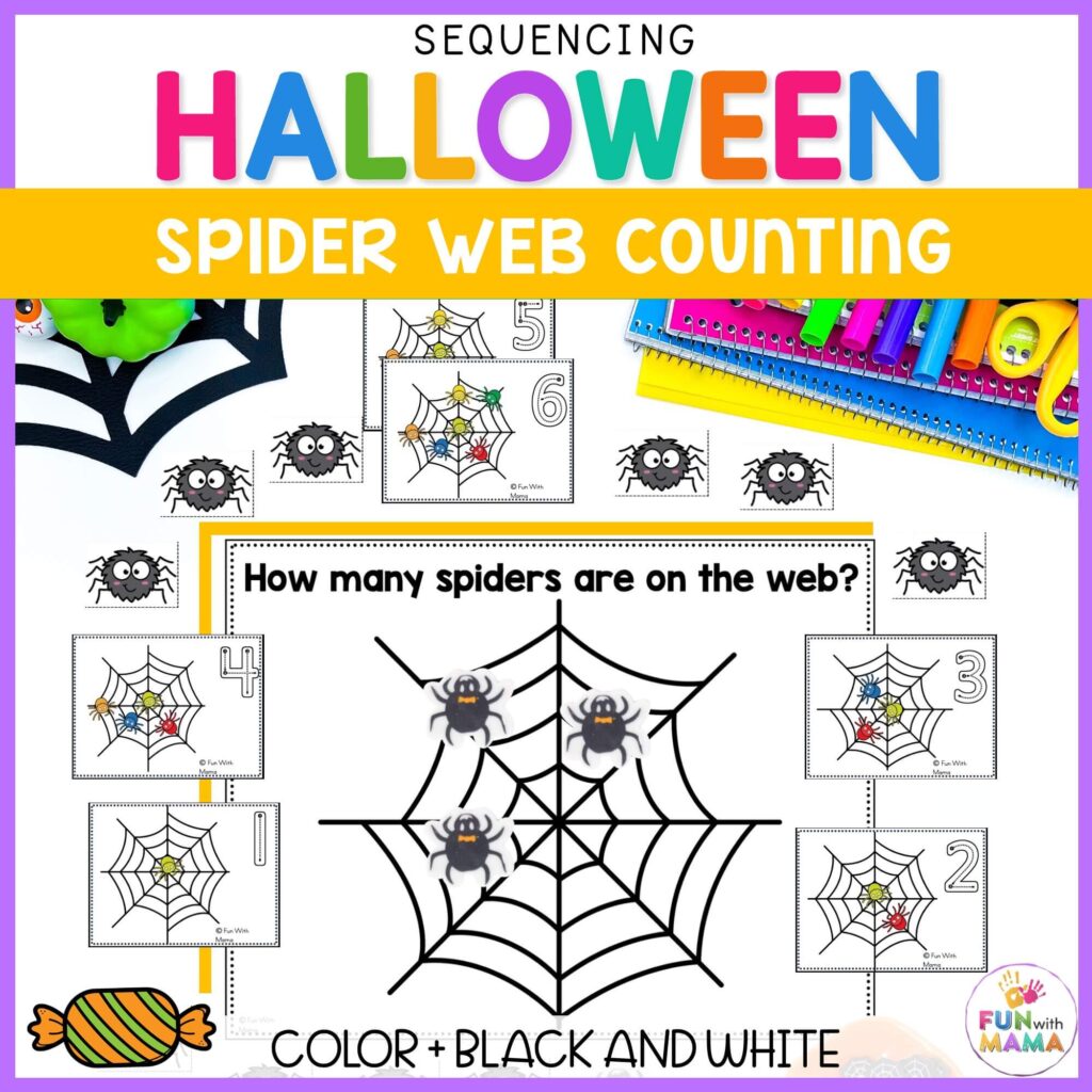Halloween Spider Web Counting