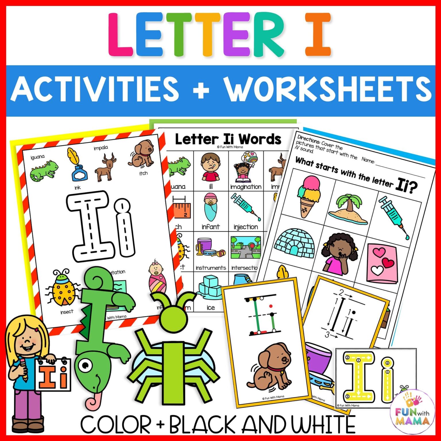 Letter I Activities Pack