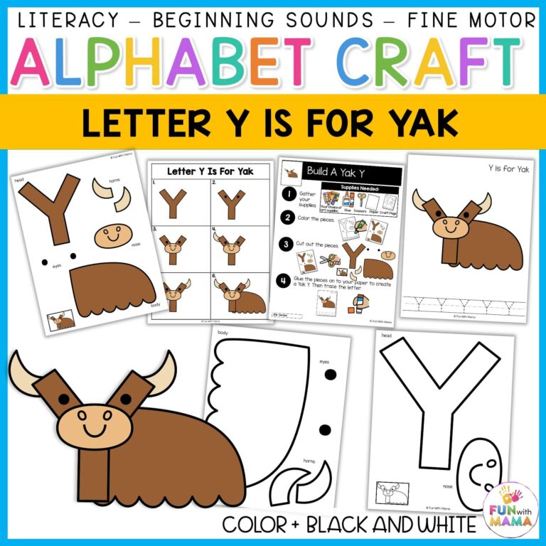 Letter Y Craft Yak