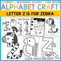 Letter Z Craft Zebra