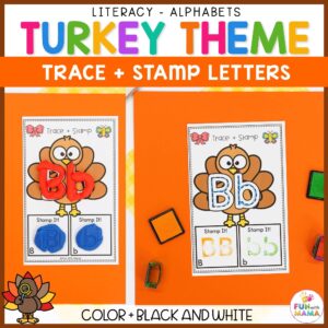 Trace and Stamp The Letter Turkey