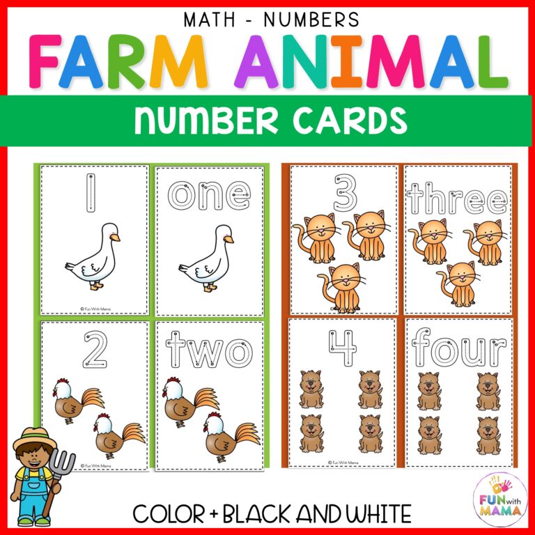 Farm Number Cards