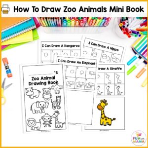 How To Draw Zoo Animals Mini Book