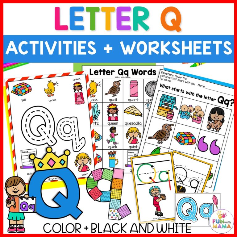 Letter Q Activities + Worksheets Pack