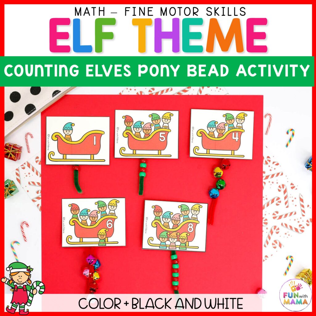 Counting Elves Pony Bead Activity