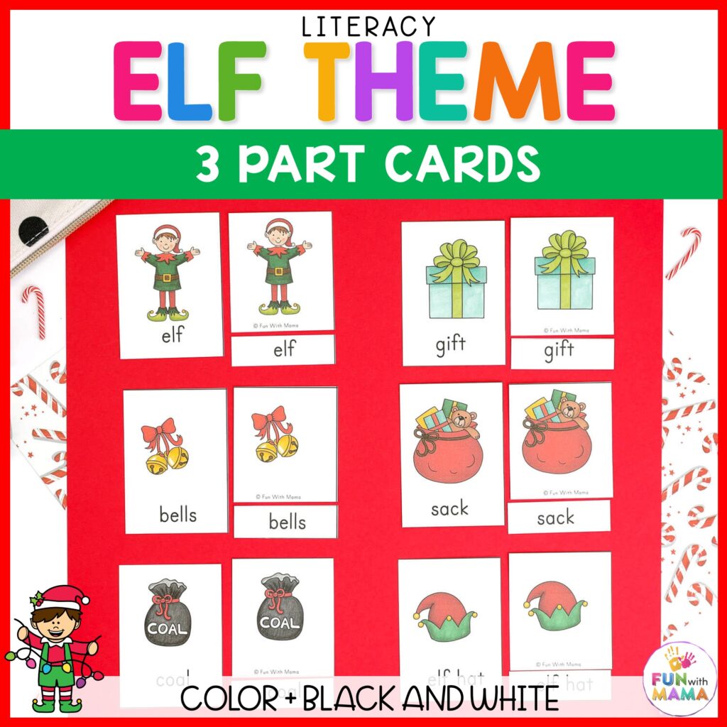 Elf 3 Part Cards