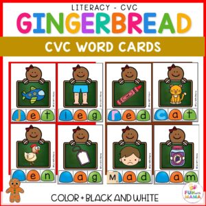 Gingerbread CVC Word Cards