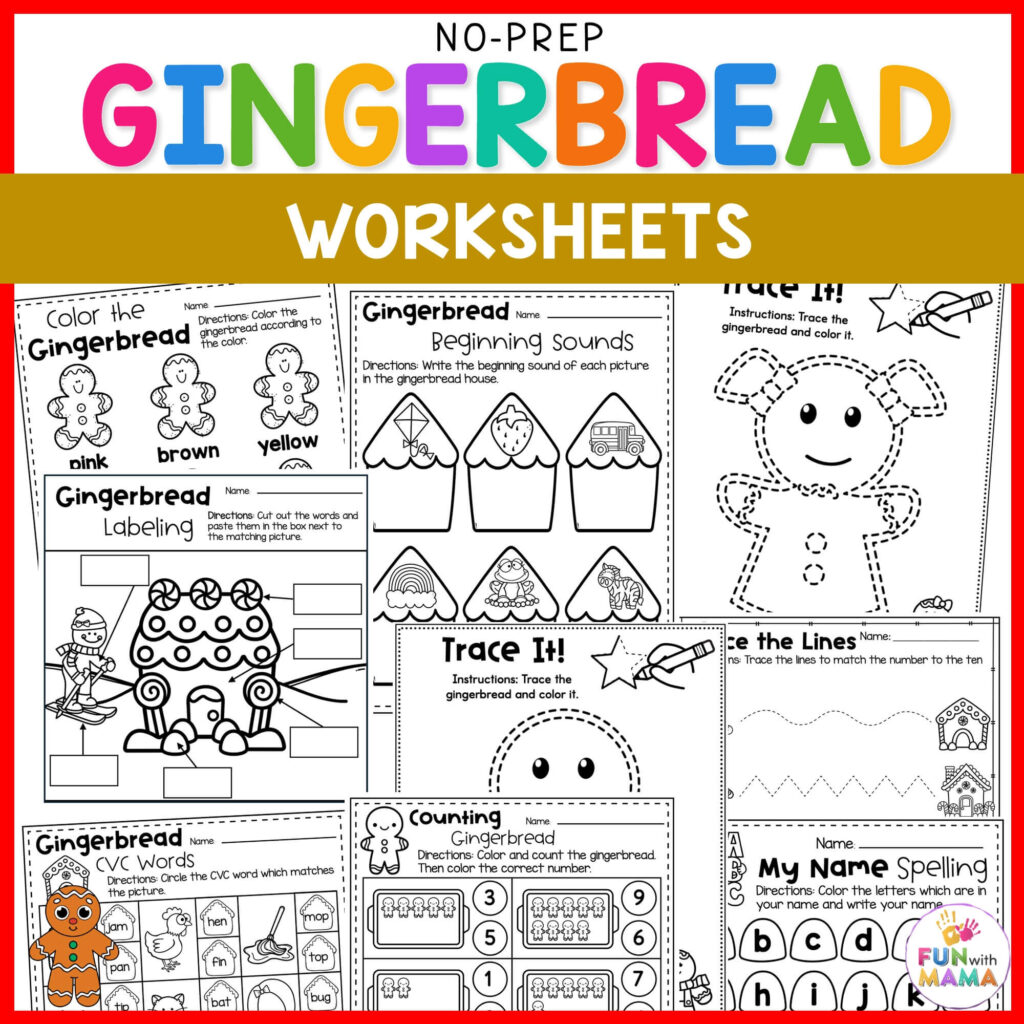 Gingerbread Worksheets