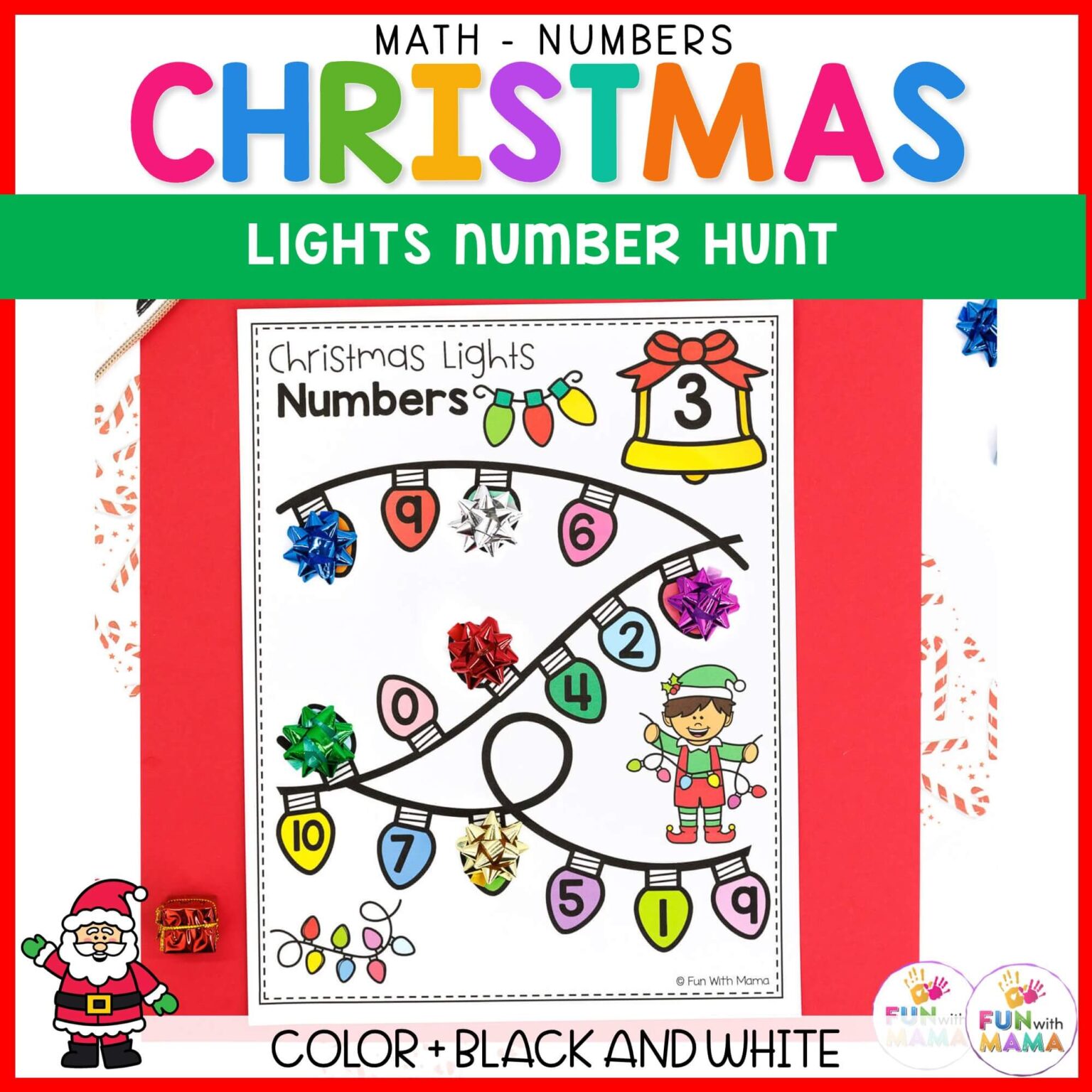 Christmas Lights Number Hunt