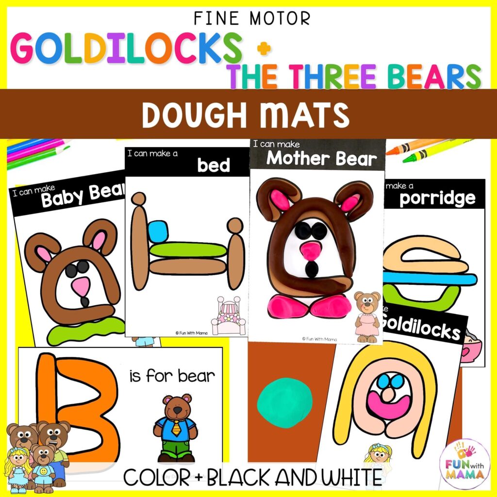 Goldilocks and the Three Bears Dough Mats