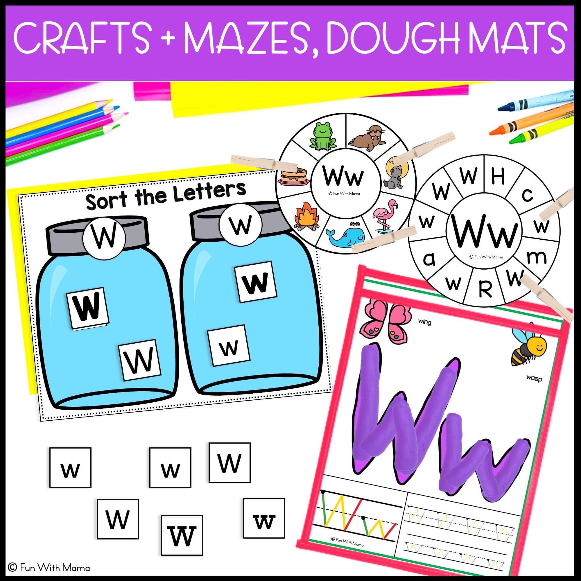 Letter W Activities + Worksheets Pack