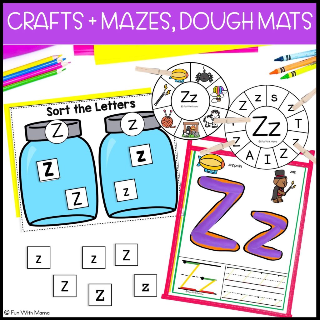 Letter Z Activities + Worksheets Pack