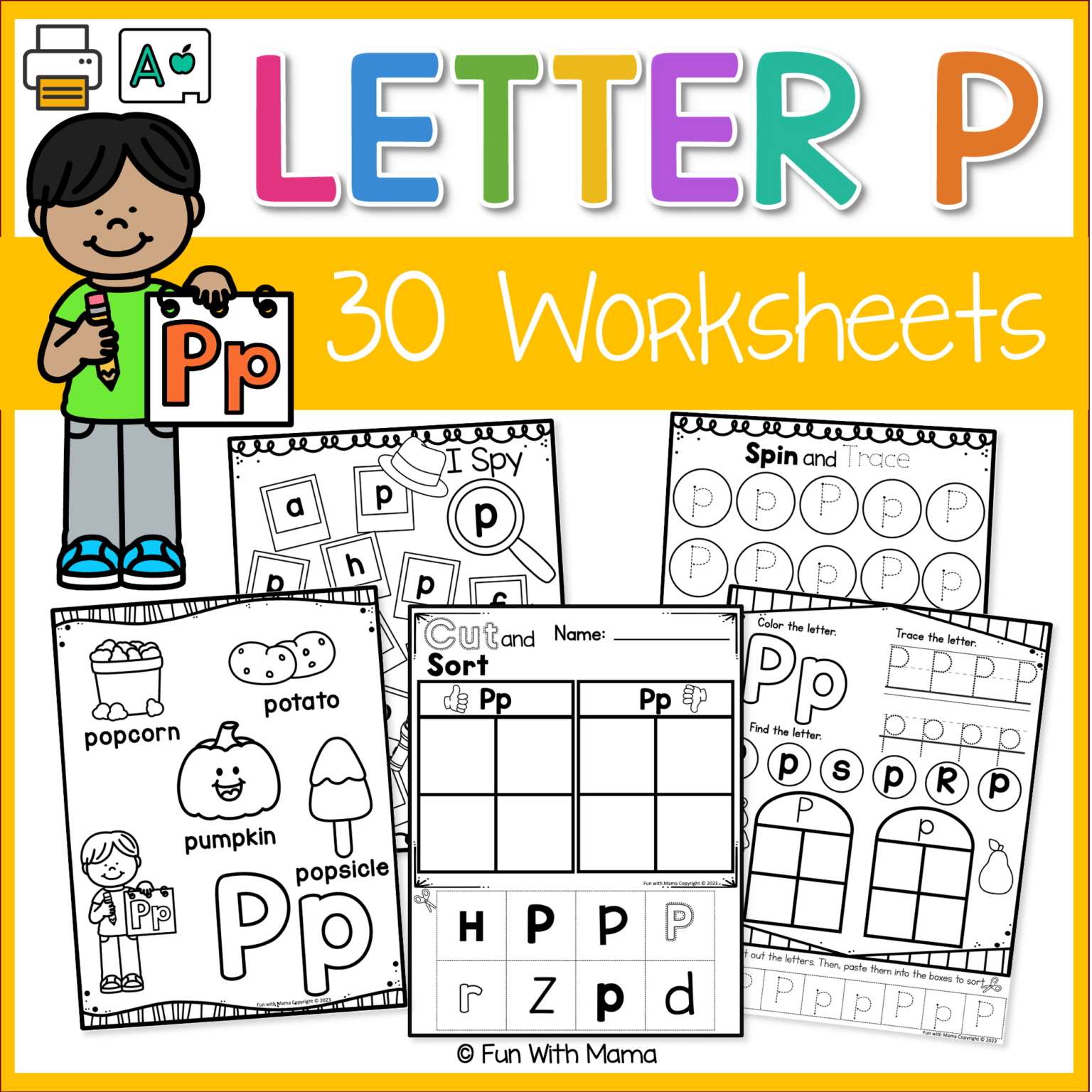 Letter P Worksheets