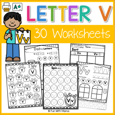 Letter V Worksheets