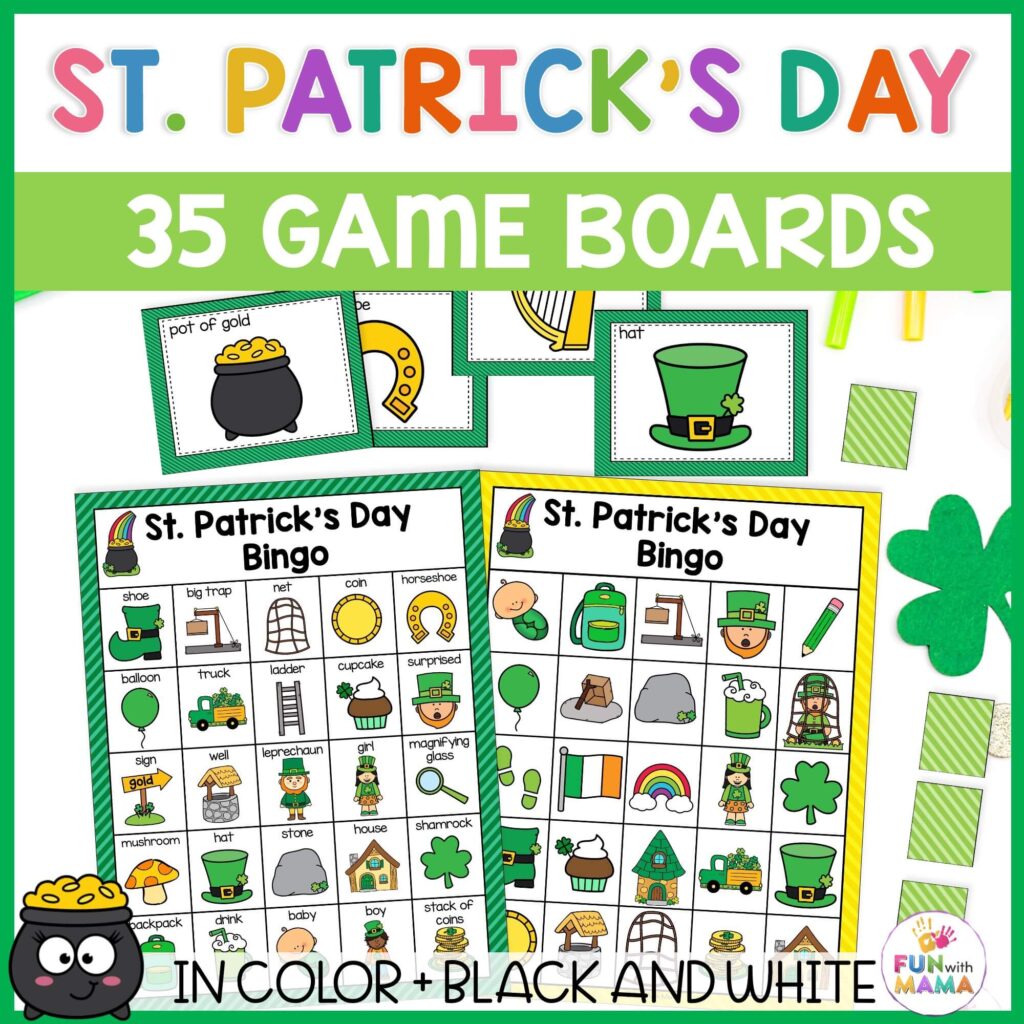 St. Patrick’s Day Bingo Game – 35 Boards