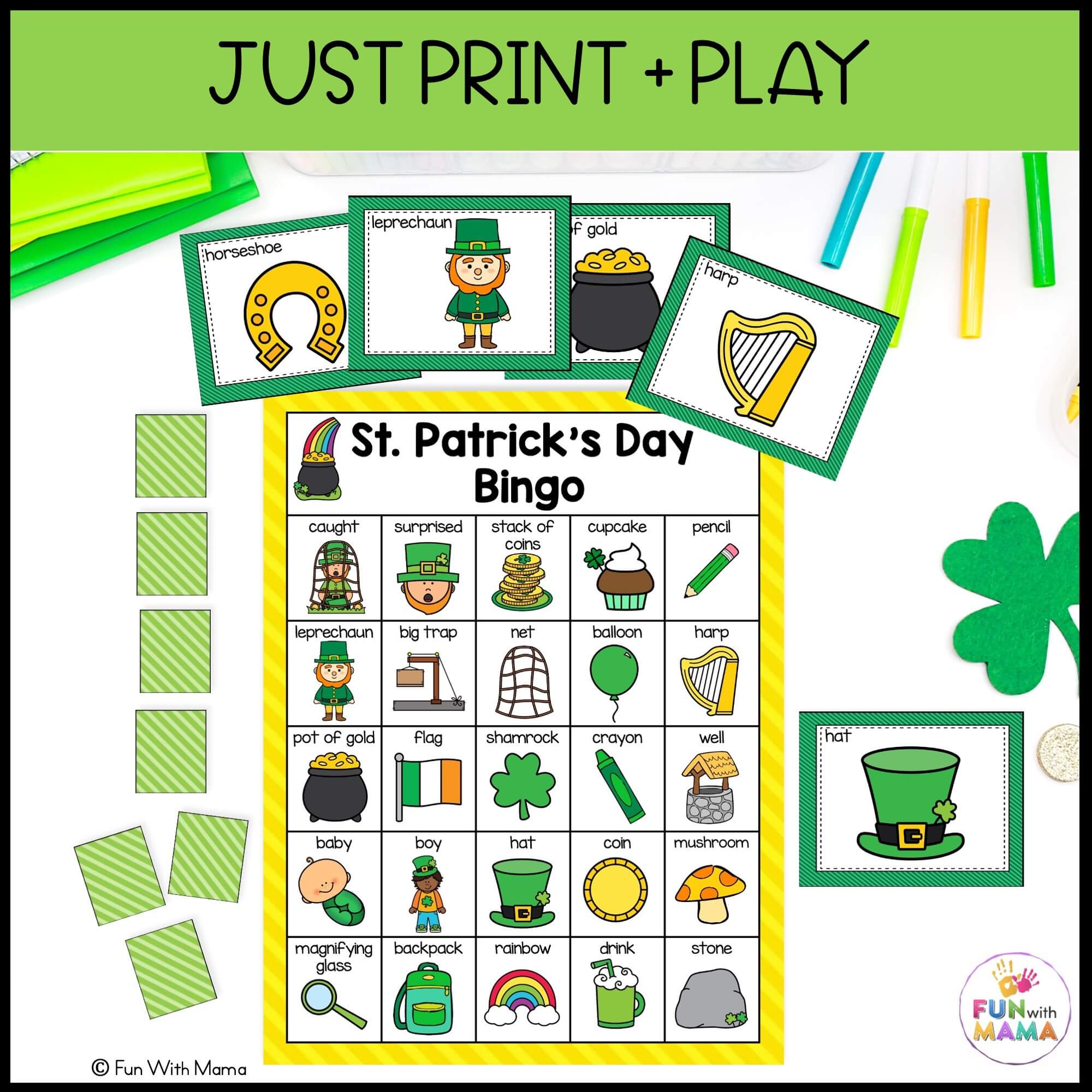 St. Patrick’s Day Bingo Game – 35 Boards