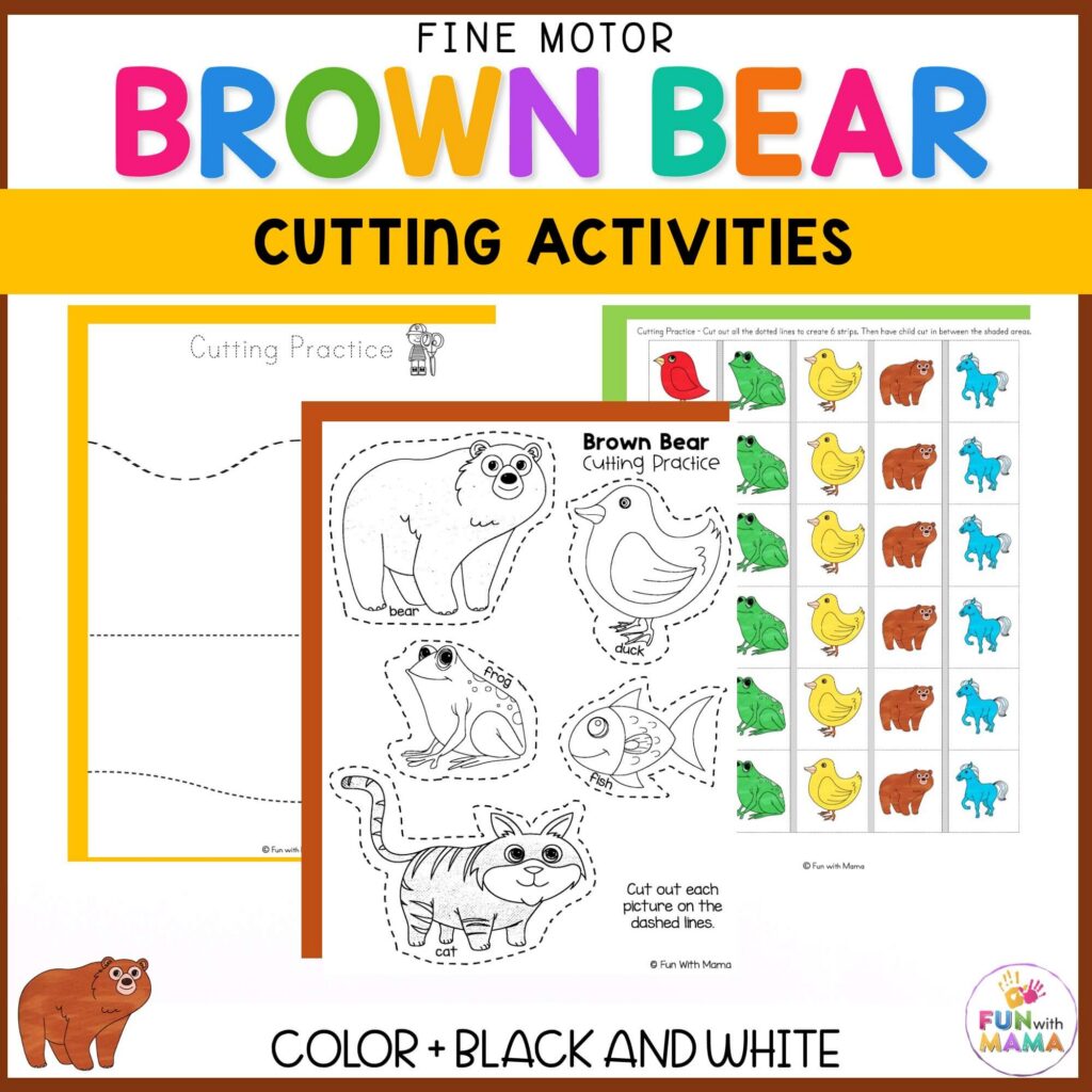 Brown Bear Cutting Activities