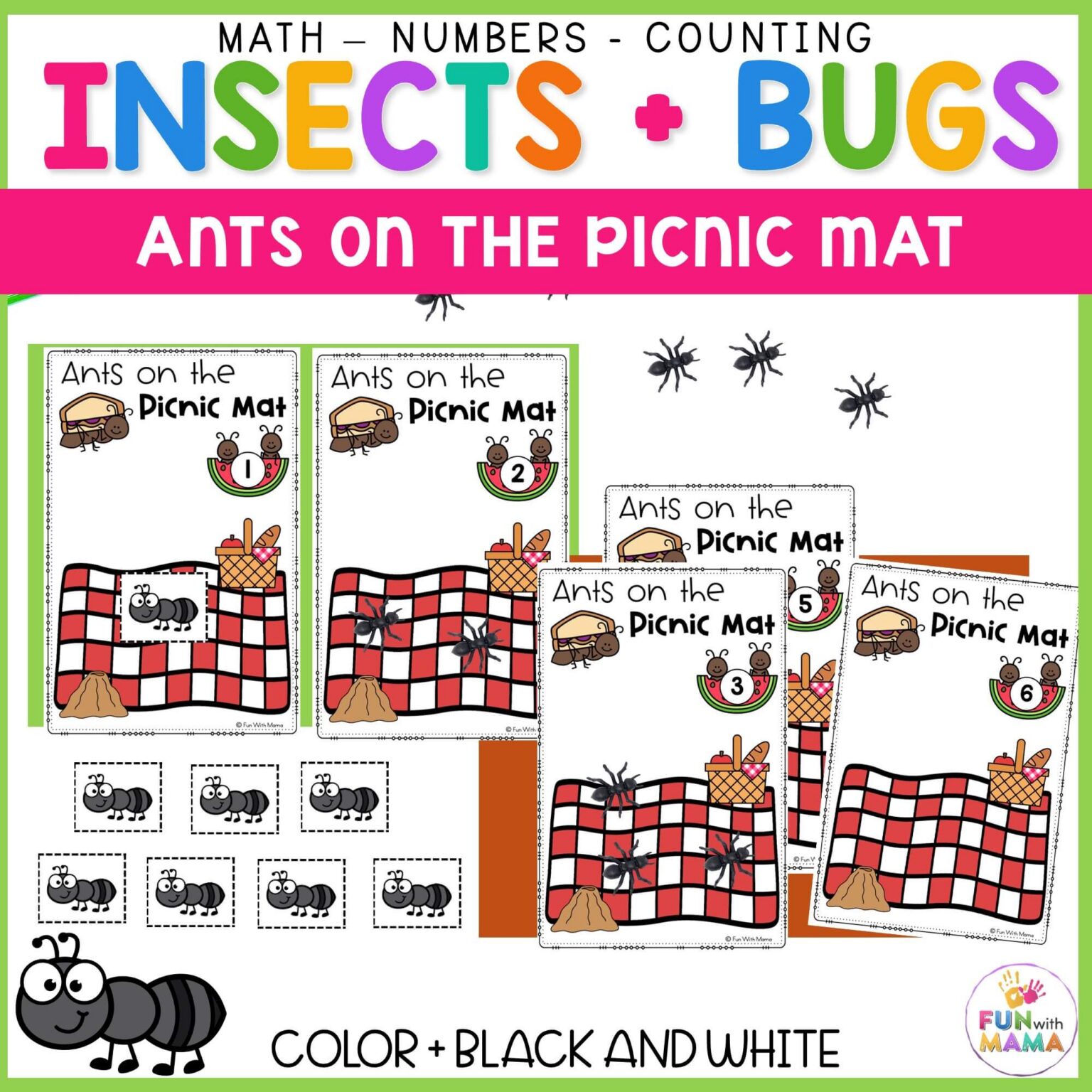 Insect Counting Ants On The Picnic Mat