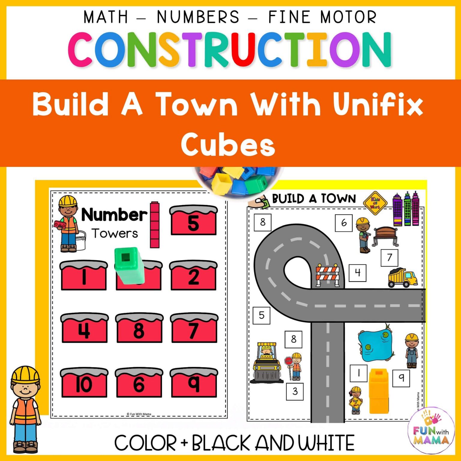 Construction Build A Town With Unifix Cubes