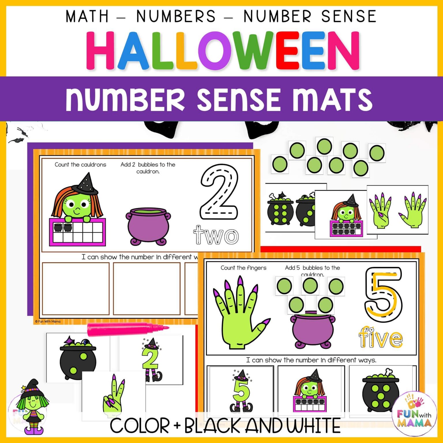Halloween Number Sense Mats