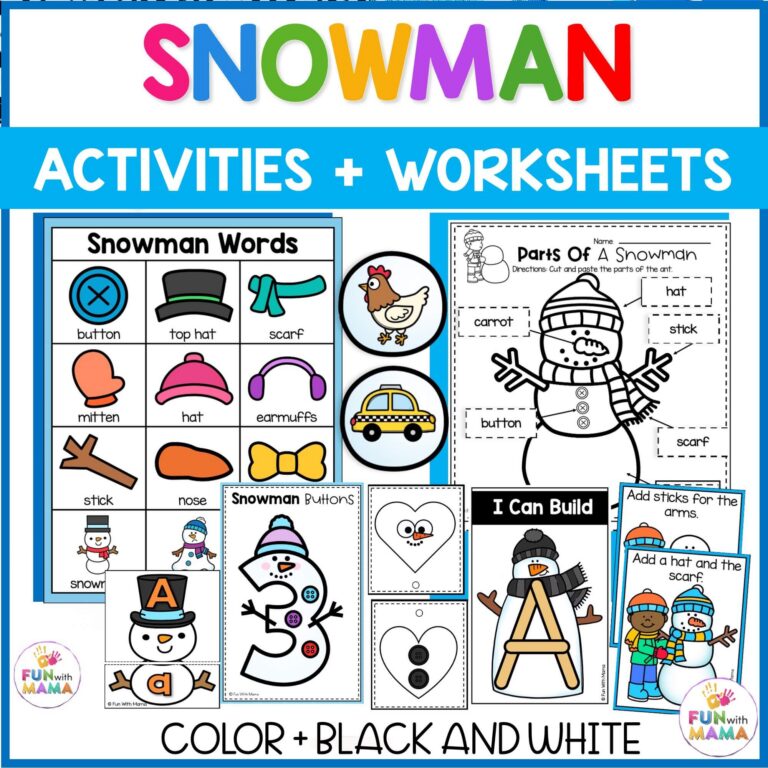 Snowman Activities Pack