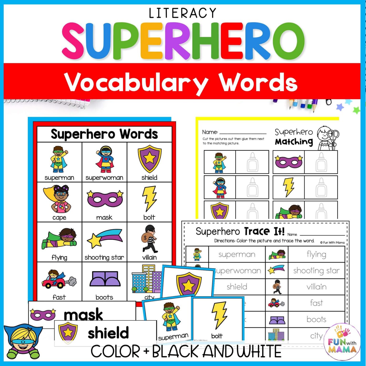 Superhero Vocabulary Words