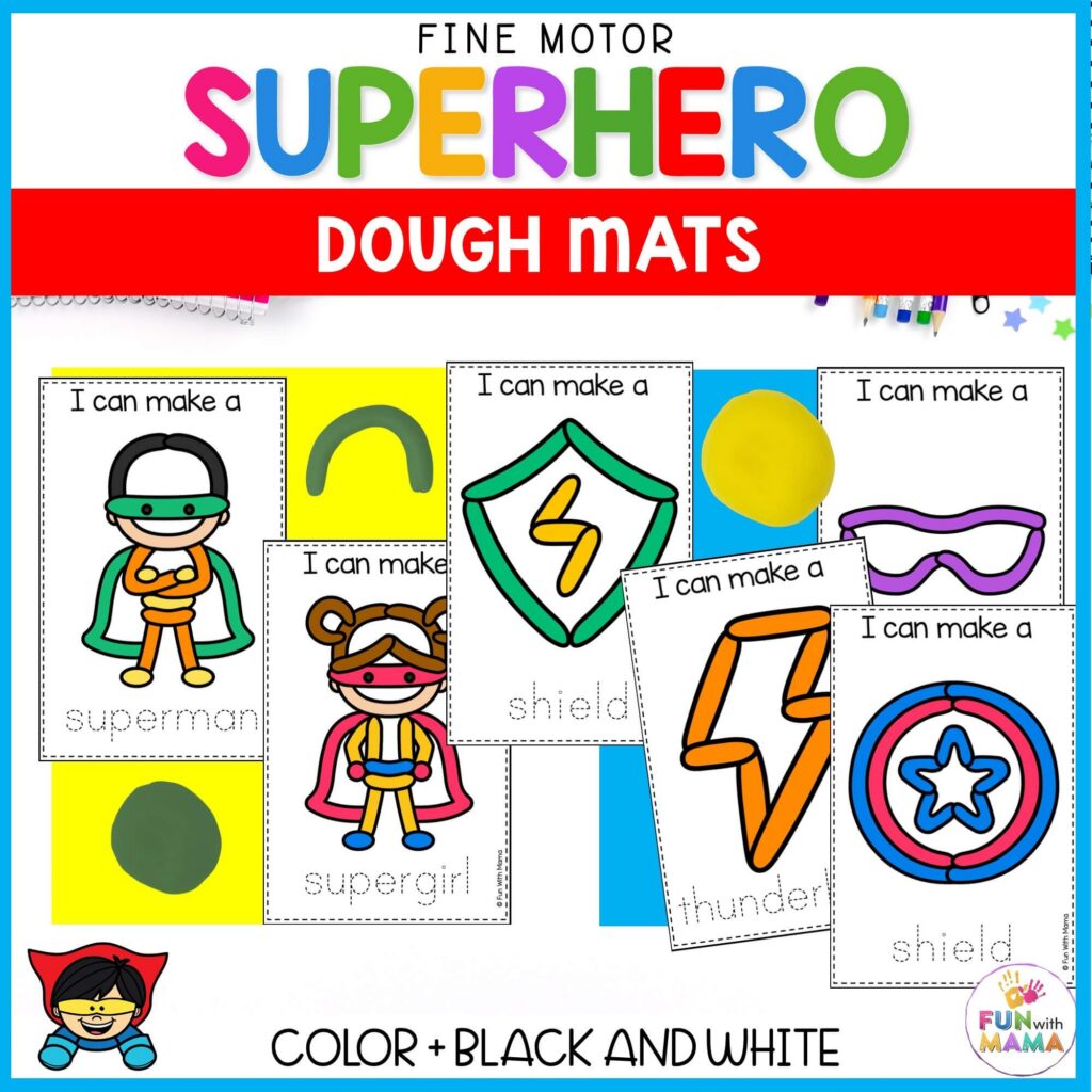 Superhero Dough Mats