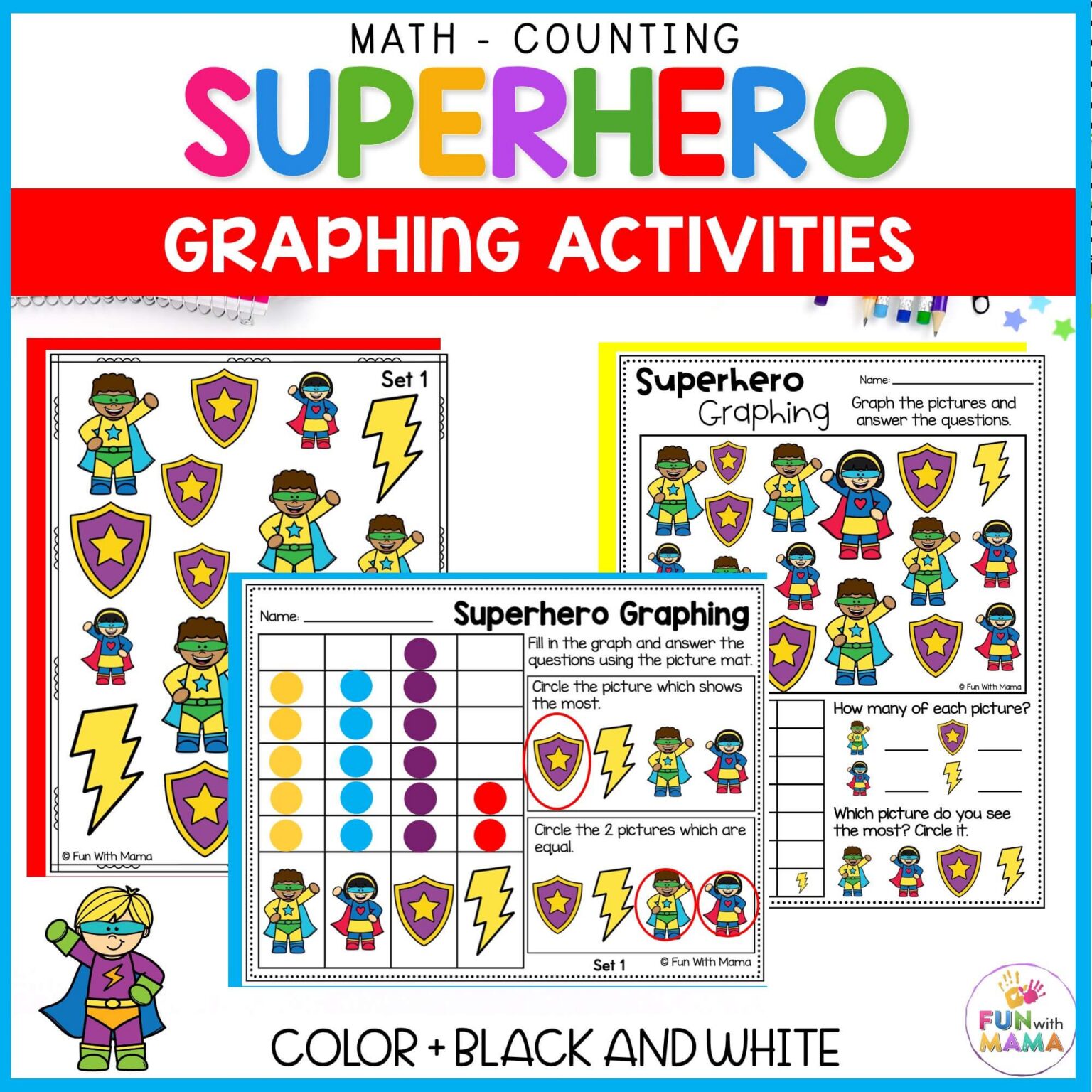 Superhero Graphing Activities